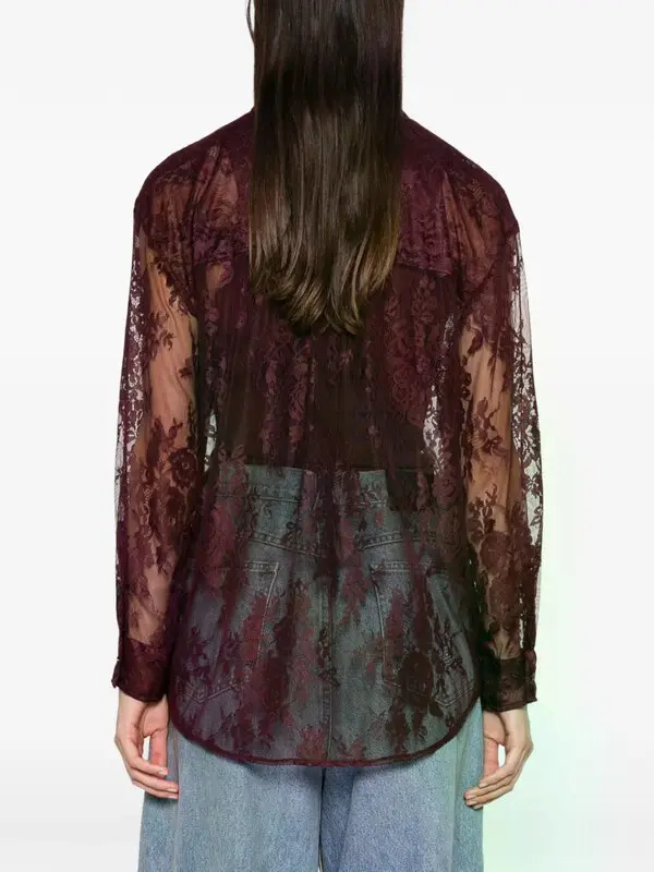 MANUEL RITZ Lace-overlay Shirt