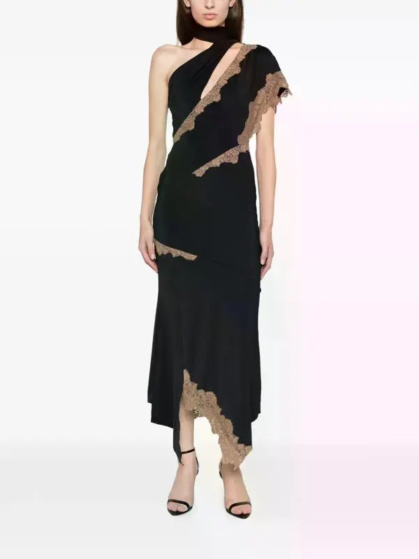 DE LA VALI Cosima Ss Satin Maxi Dress