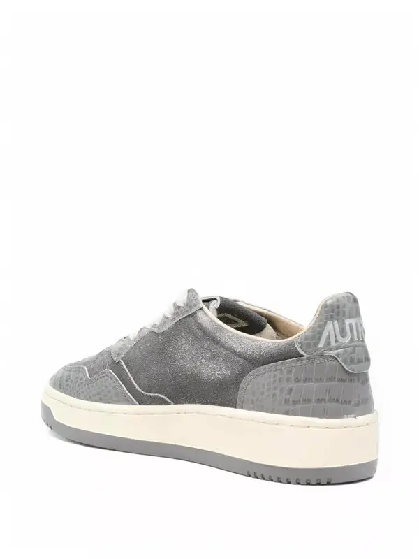 AUTRY Medalist Croc-effect Leather Sneakers