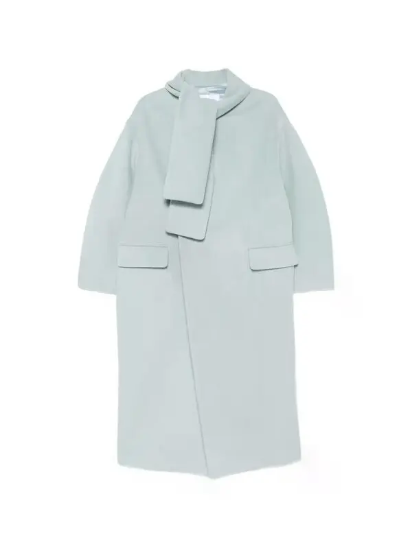 MANUEL RITZ Scarf-detail Flap-pocket Coat