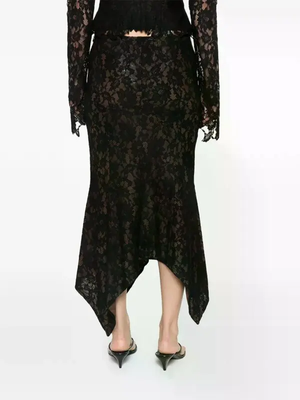 DE LA VALI Faela Midi Skirt In Lace