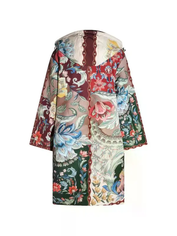 Farm Rio Floral-print Hooded Coat