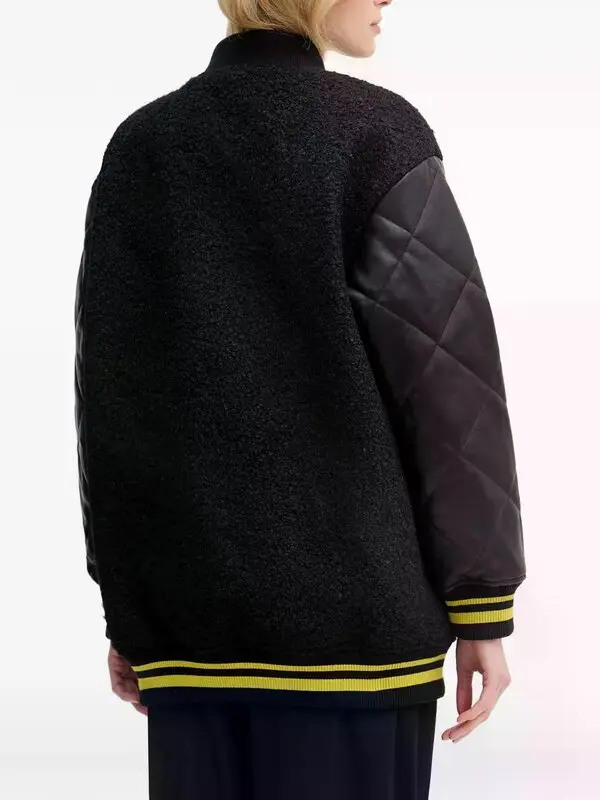 Dkny Quilted-sleeve Boucle Jacket