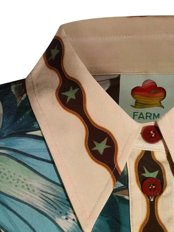 Farm Rio Lunar Boho Buttoned Collared Shirt