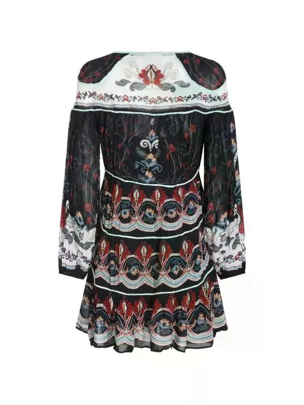 Farm Rio Nikita Winter Long Sleeve Mini Dress