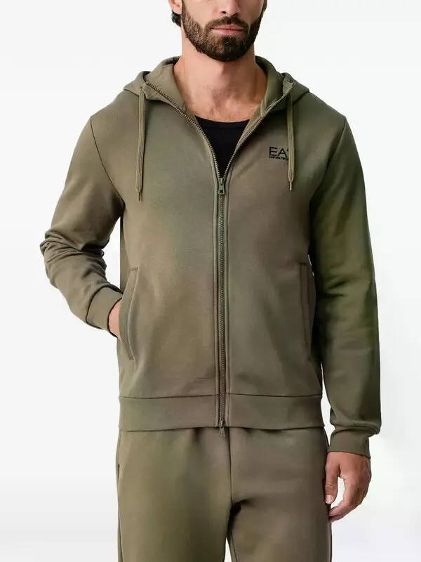 EA7 Logo-print Zip-up Tracksuit
