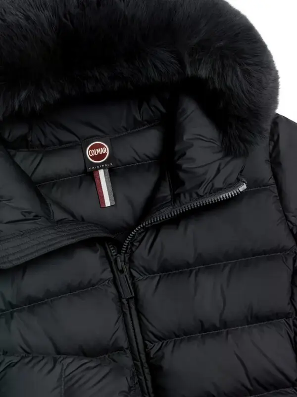 COLMAR Faux-fur Trim Hooded Puffer Jacket