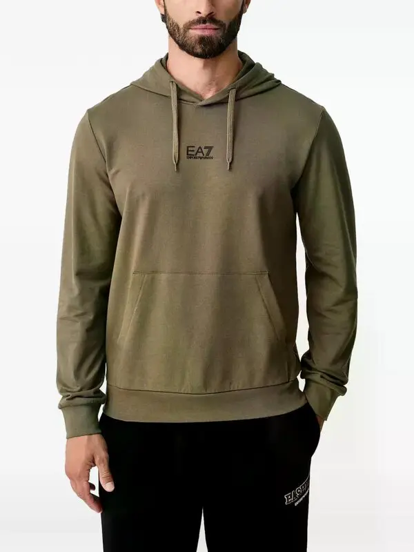 EA7 Logo-print Drawstring Hoodie