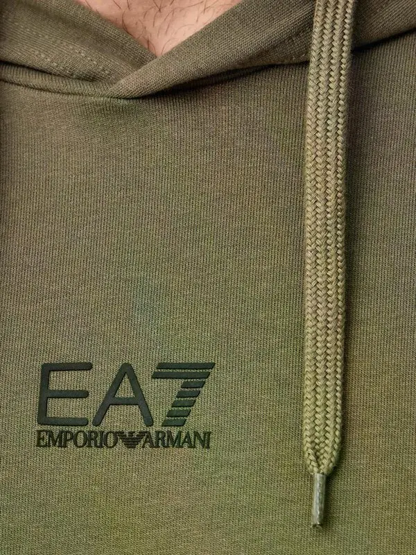 EA7 Logo-print Drawstring Hoodie