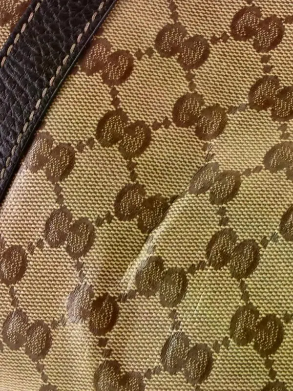 Gucci Joy Boston Bag Gg Coated Canvas Medium Satchel
