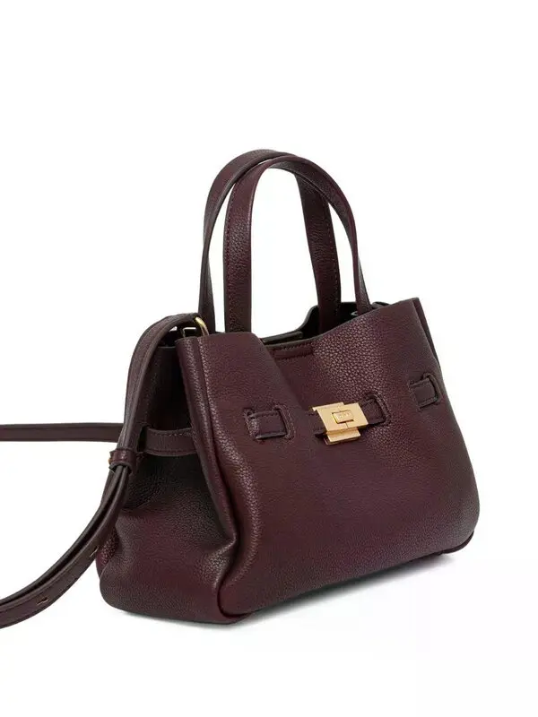 Dkny Small Bryar Logo-plaque Pebbled-leather Tote Bag - Red