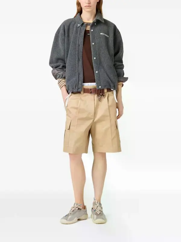 Miu Miu Fleece Blouson Jacket - Grey