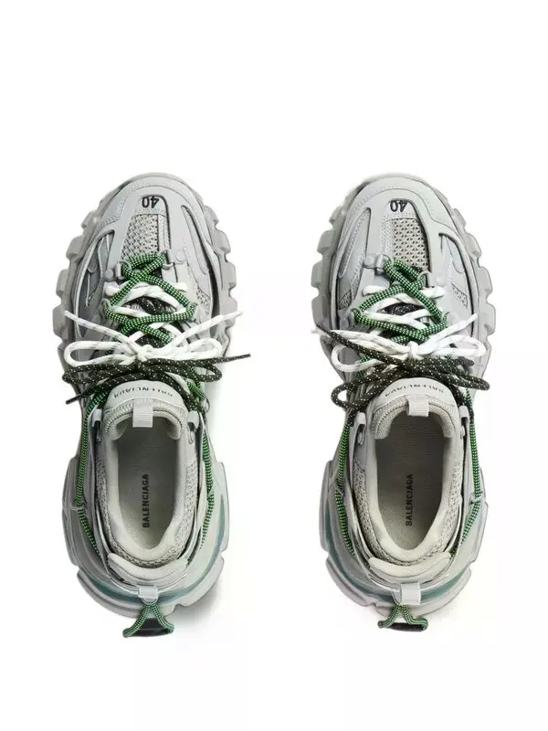 Balenciaga Track Trail Laces Trainers In /yellow/white/navy - Grey