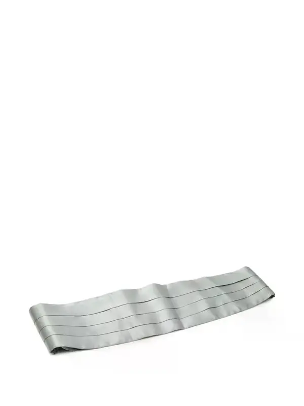 Brioni Pleated Silk Cummerbund - Grey