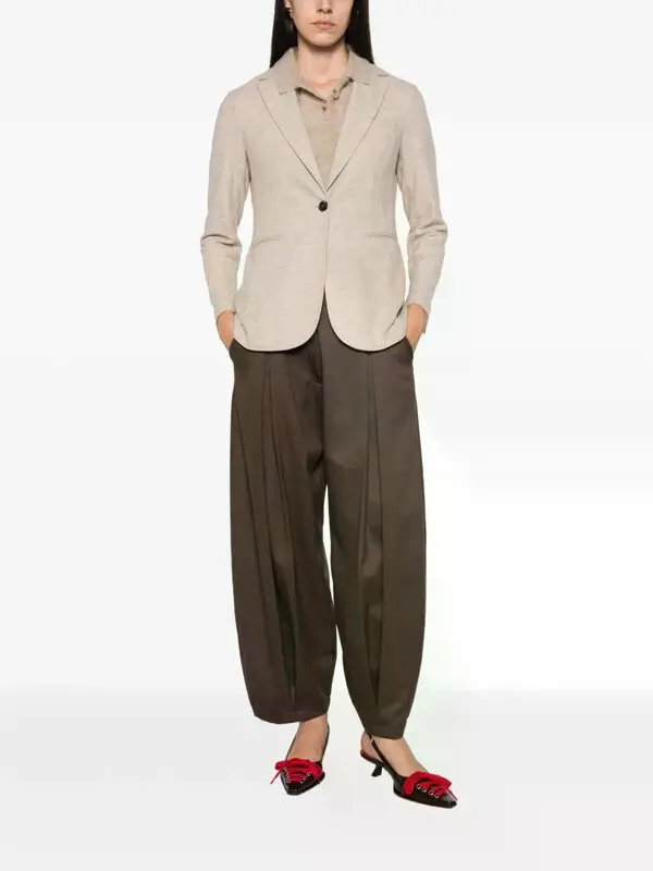 CIRCOLO 1901 Long-sleeves V-neck Blazer - Neutrals