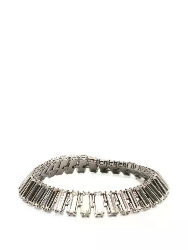 JIL SANDER Crystal Baguette-cut Bracelet - Silver