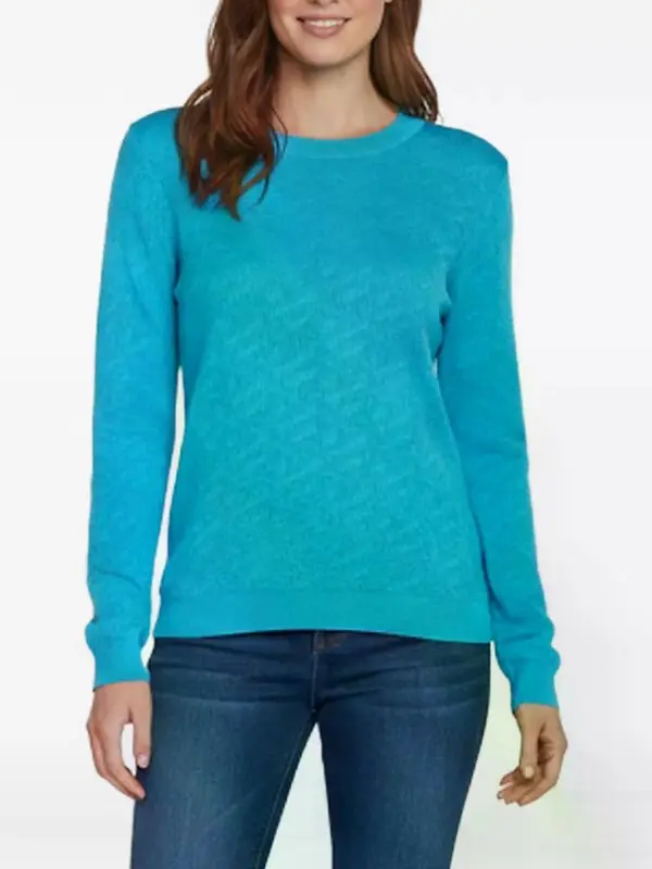 Versace La Greca Crewneck Sweater - Blue