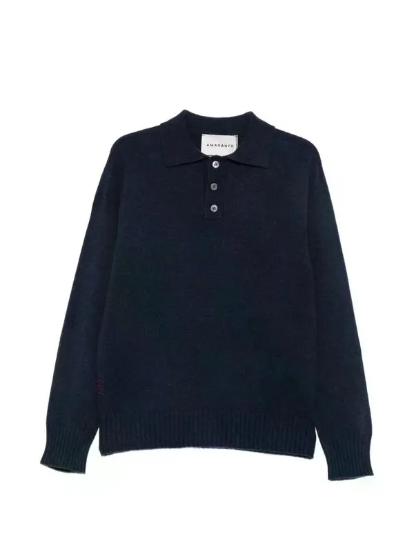 AMARANTO Button-placket Polo Shirt