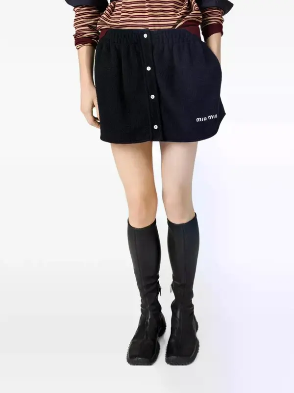 Miu Miu Fleece Miniskirt