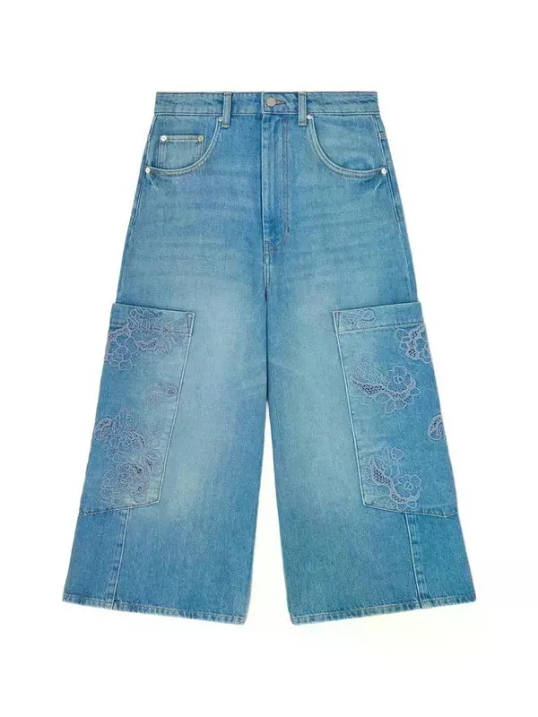 GANNI Cropped Cargo Jeans