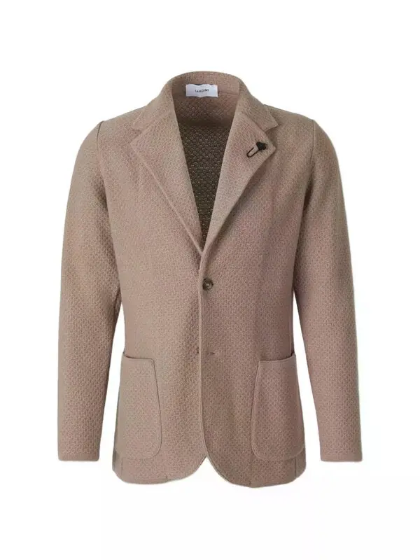 LARDINI Textured Single-breasted Blazer