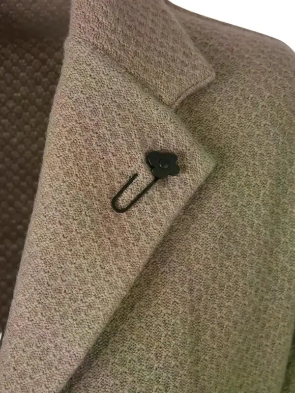 LARDINI Textured Single-breasted Blazer
