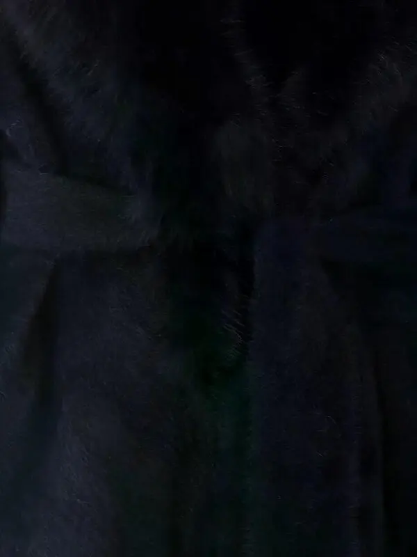 Pho Firenze Faux-fur Collar Belted Cardigan