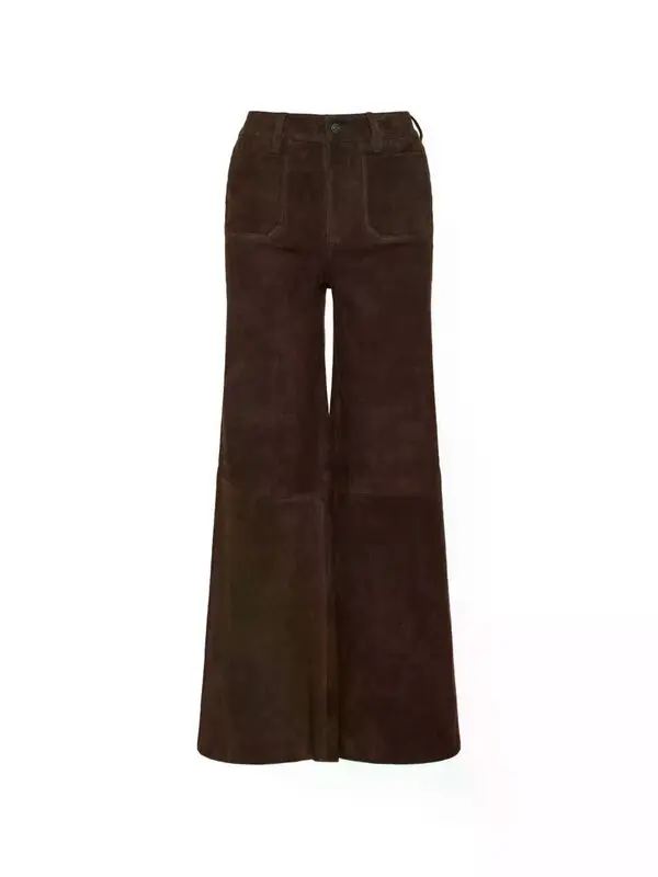 FRAME Le Slim Palazzo Suede Palazzo Pants
