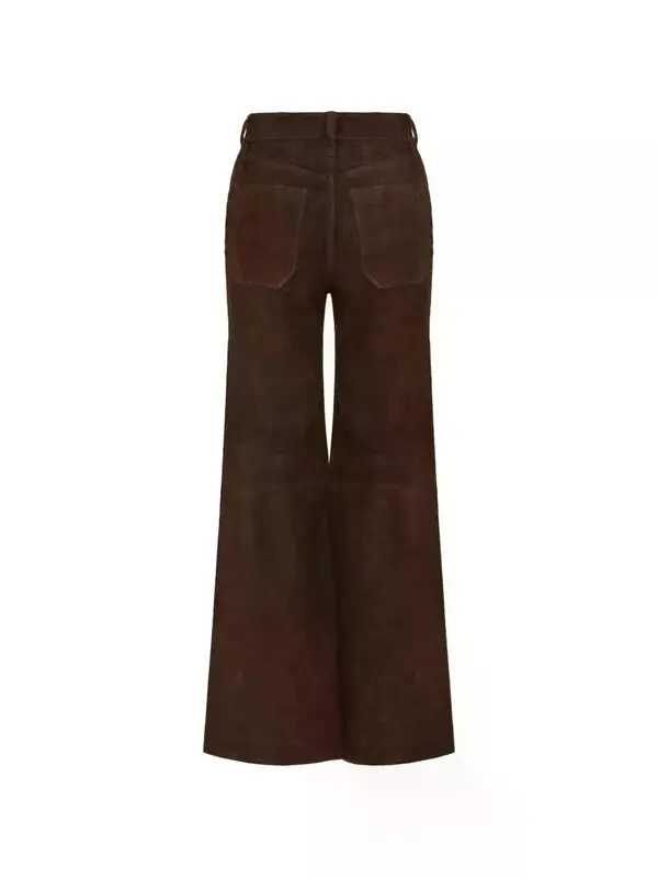 FRAME Le Slim Palazzo Suede Palazzo Pants