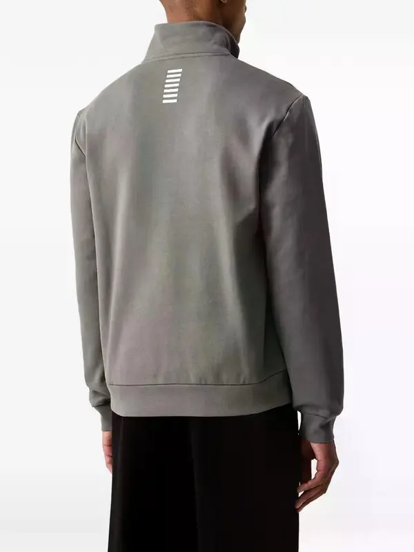 EA7 Quarter-zip Logo-print Sweater