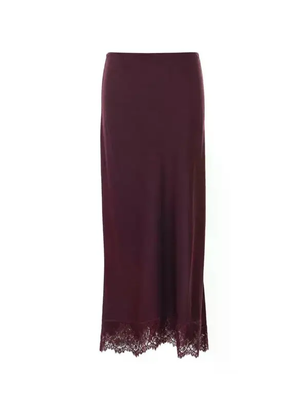 Rixo Matilde Lace-trim Midi Skirt