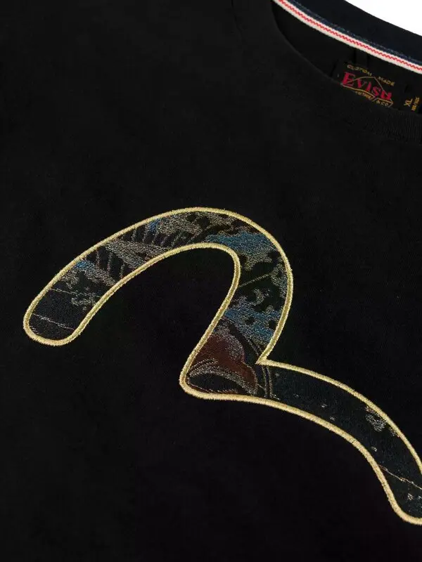 EVISU Brocade Seagull-print T-shirt