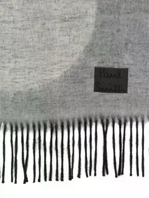 Paul Smith Polka-dot Fringed Scarf