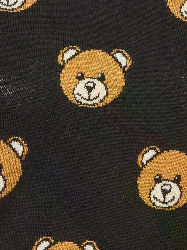 Moschino Teddy Bear Intarsia-knit Sweater - Black