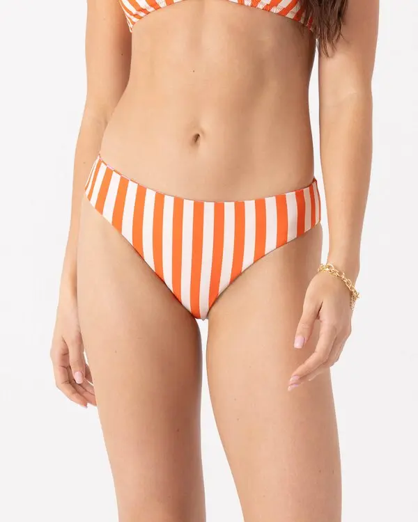 Roxy Ya Stripe Me Crazy Reversible Hipster Full Bikini Bottom