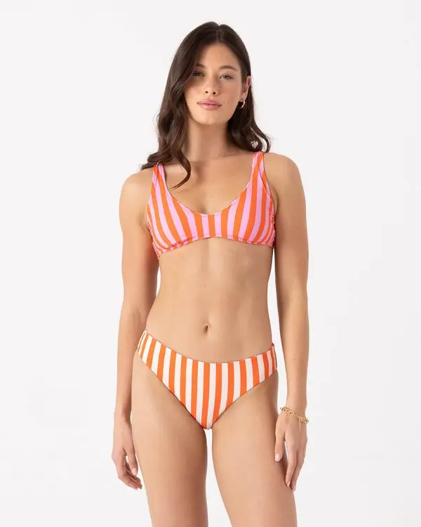 Roxy Ya Stripe Me Crazy Reversible Hipster Full Bikini Bottom