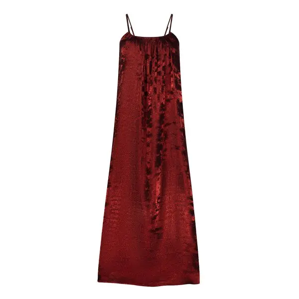 DHARA SHETH, DUBAI Shadow Of Sequin Shimmer Spaghetti Strap Maxi Party Dress