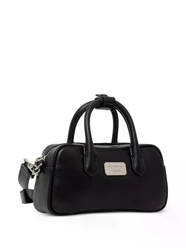 Emporio Armani Logo-plaque Shoulder Bag - Black