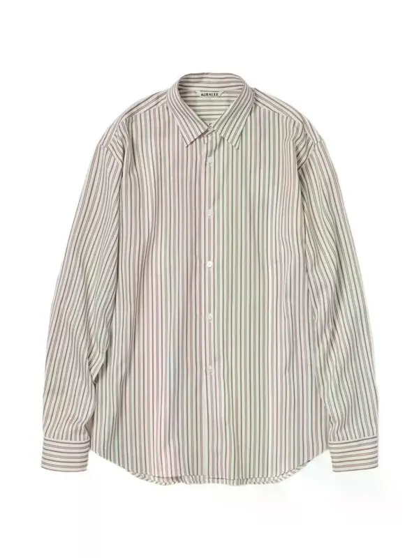 Auralee Striped Cotton-silk Shirt