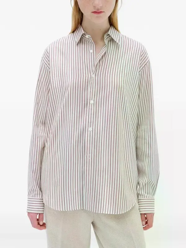 Auralee Striped Cotton-silk Shirt