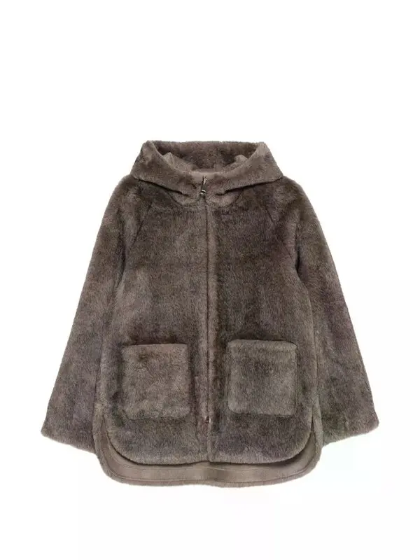 BETTA CORRADI Faux-fur Hooded Jacket