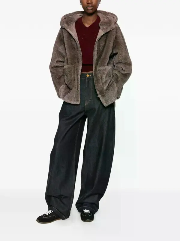 BETTA CORRADI Faux-fur Hooded Jacket