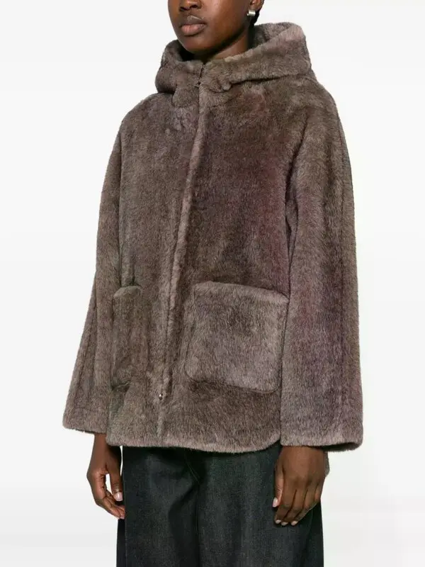 BETTA CORRADI Faux-fur Hooded Jacket
