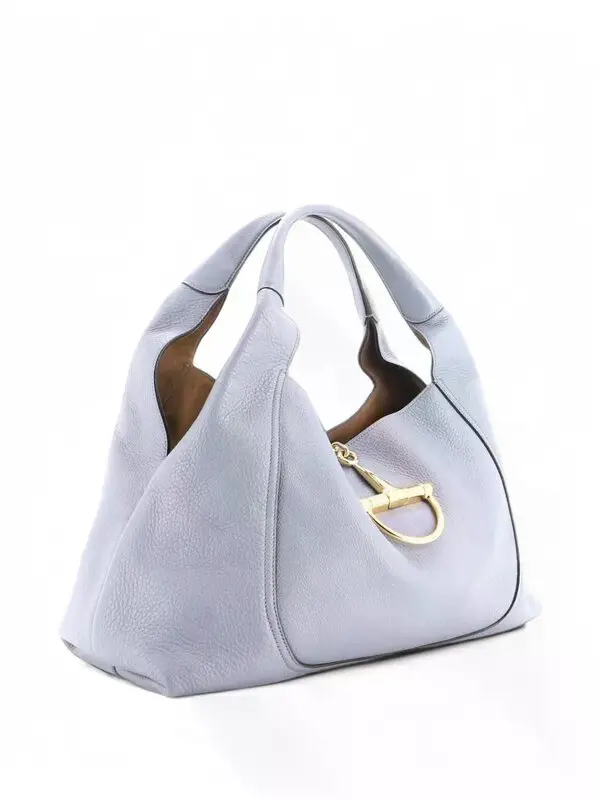 Gucci Softbit Leather Maxi Hobo Bag - Blue