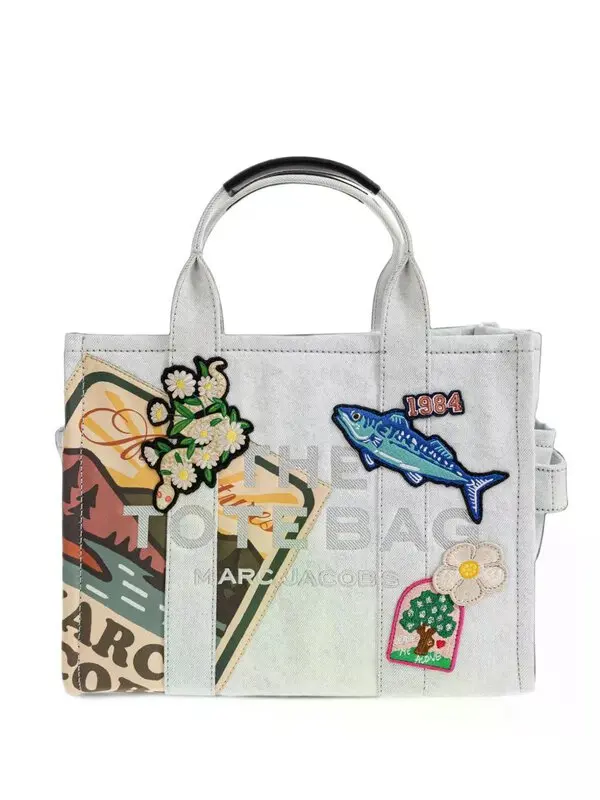 Marc Jacobs The Camp Patchwork Denim Medium Tote Bag - Blue