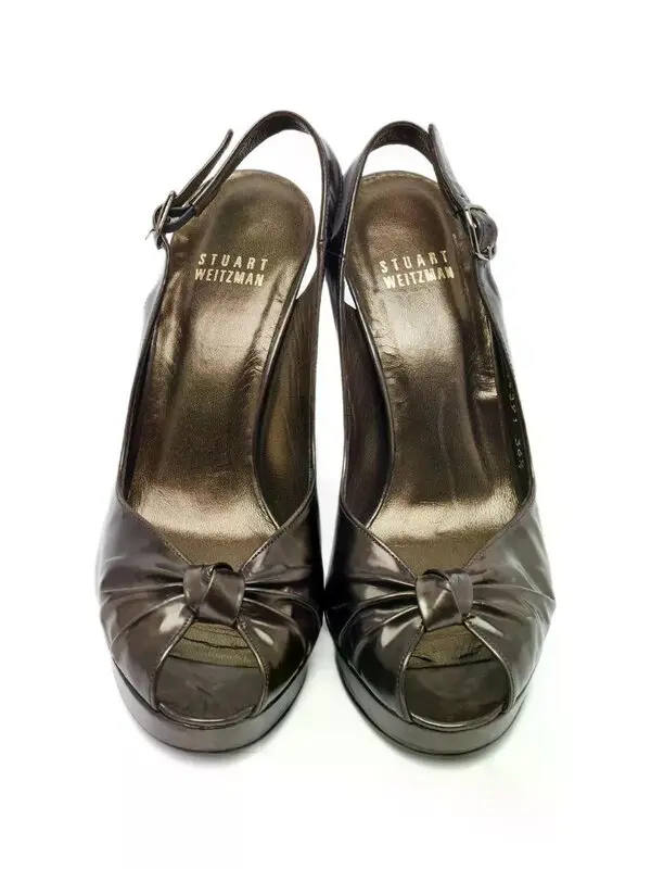STUART WEITZMAN Peep-toe Slingback Sandals