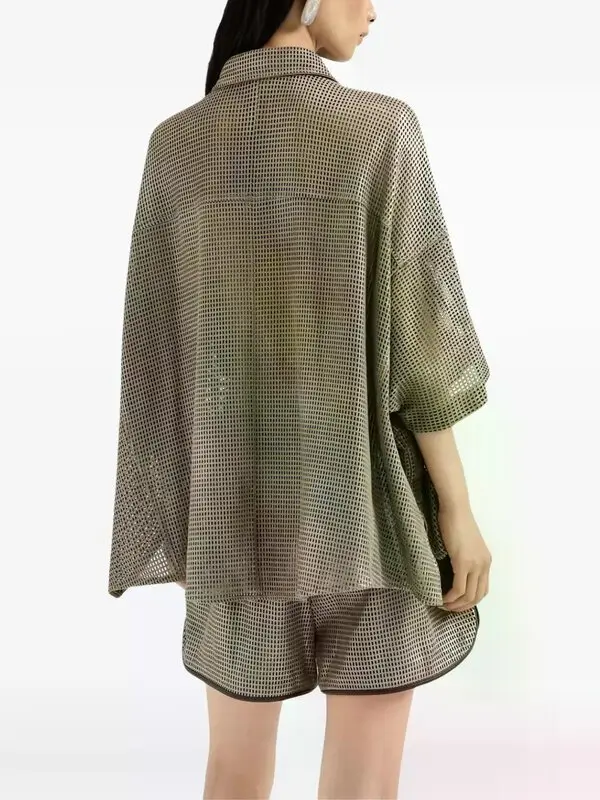 Brunello Cucinelli Perforated-leather Shirt