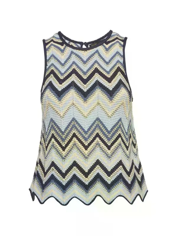 Maje Chevron-pattern Crochet Top