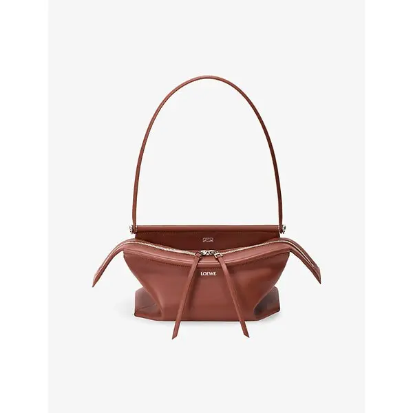 Loewe Whisker Small Leather Handbag - Cognac