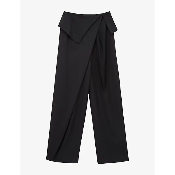 Loewe Draped Wide-leg Wool Trousers